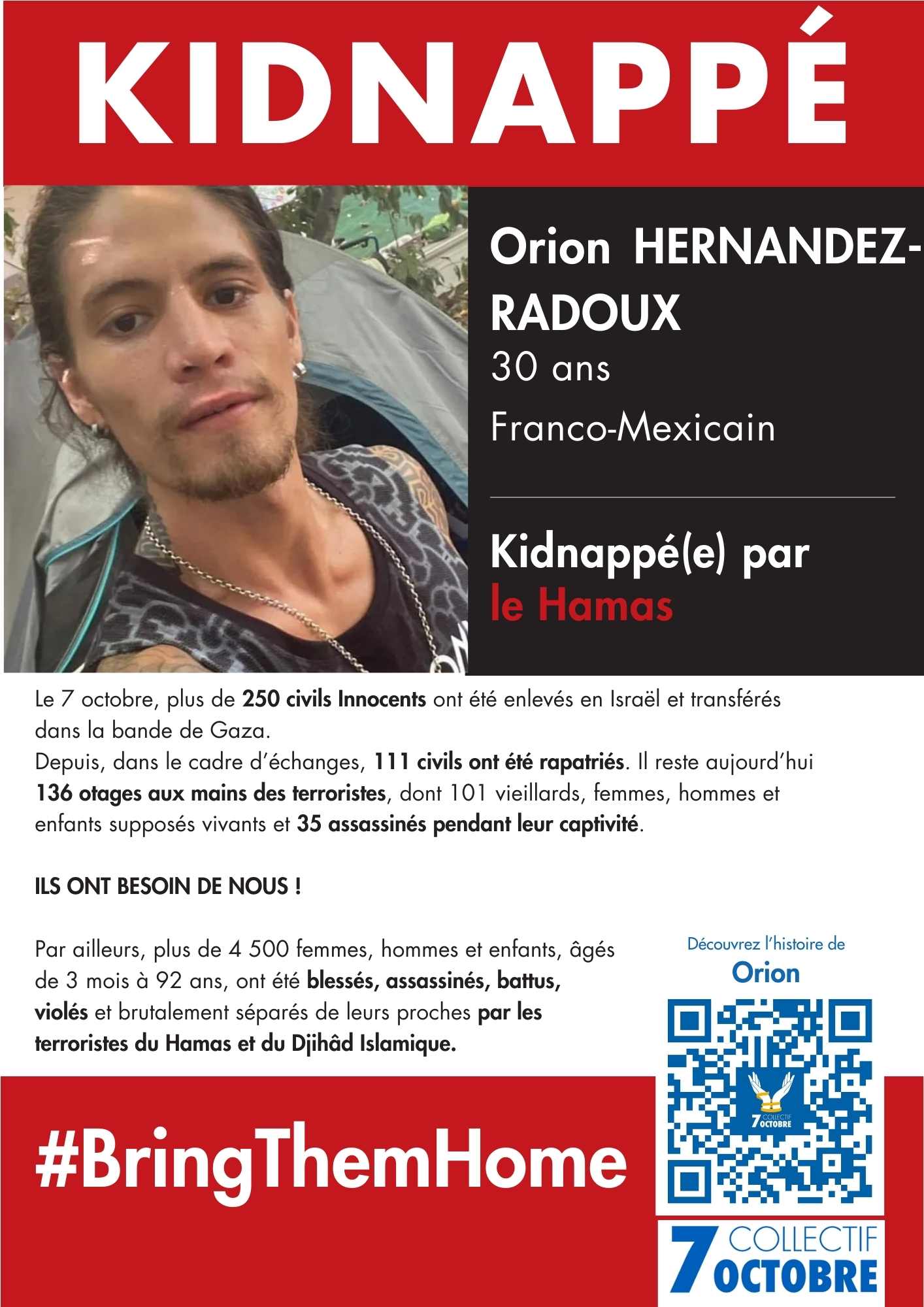 Orion HERNANDEZ-RADOUX - Collectif du 7 octobre